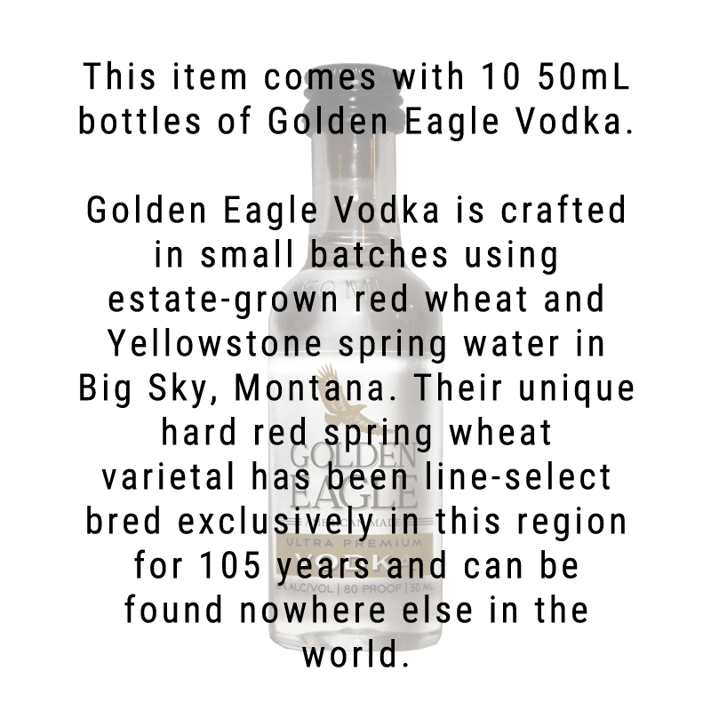Buy Golden Eagle Premium Vodka 50ml 10 pack | Great American Craft Spirits