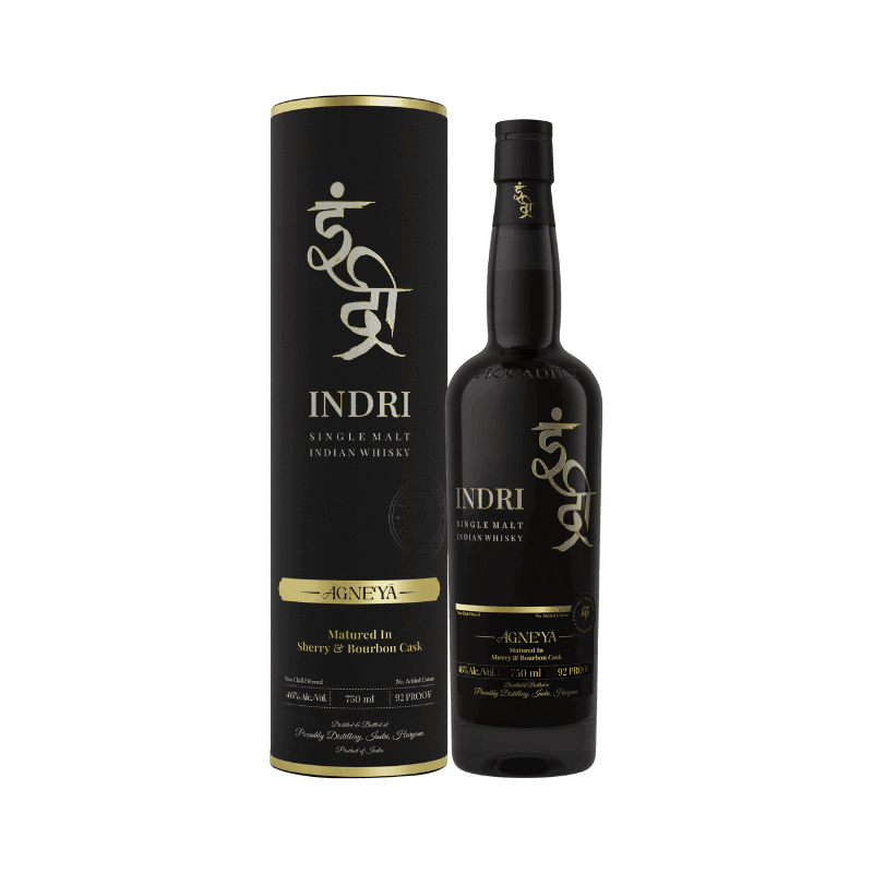 Indri Agneya Indian Single Malt Whisky Sherry & Bourbon Cask 750ml ...