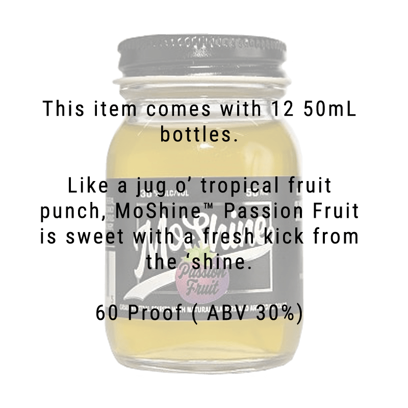 Buy MoShine Passion Fruit Moonshine 50ml 12 Pack Online | Great ...